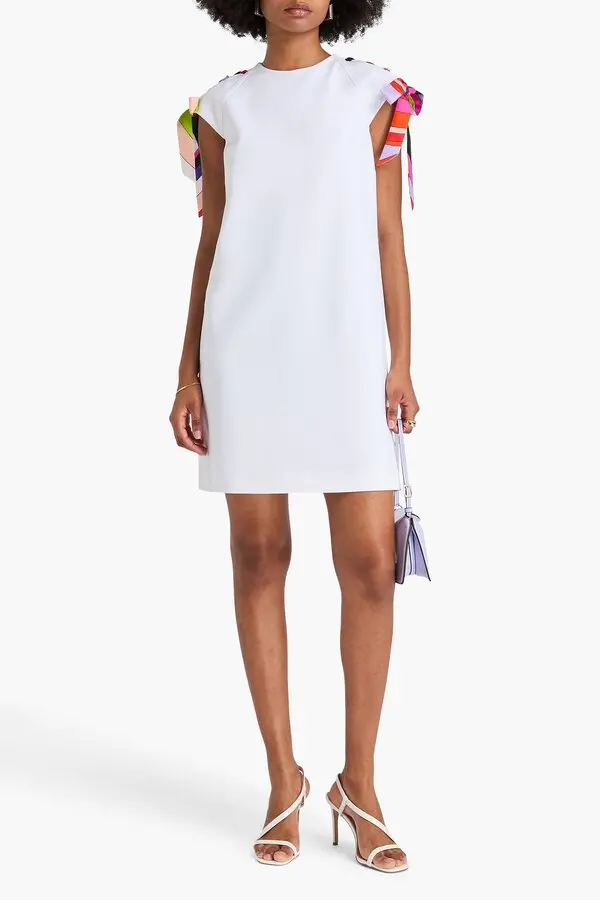 Emilio Pucci Lace-up Stretch-crepe Mini Dress