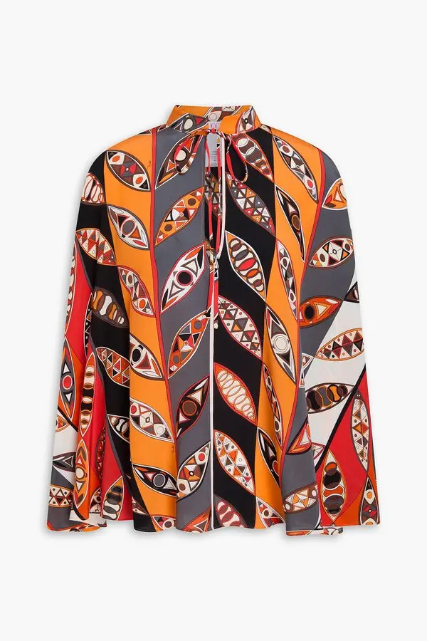 Emilio Pucci Printed Silk Crepe De Chine Blouse