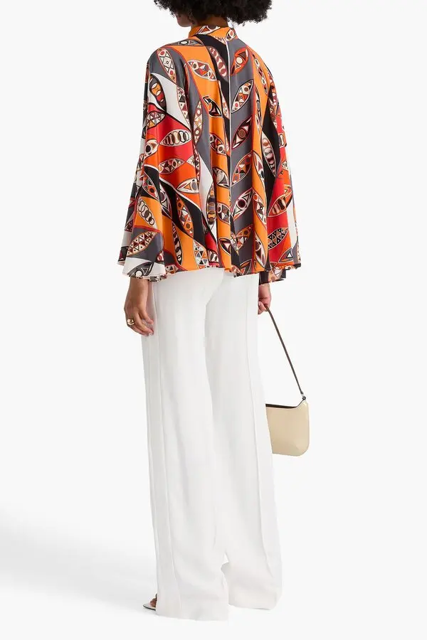 Emilio Pucci Printed Silk Crepe De Chine Blouse