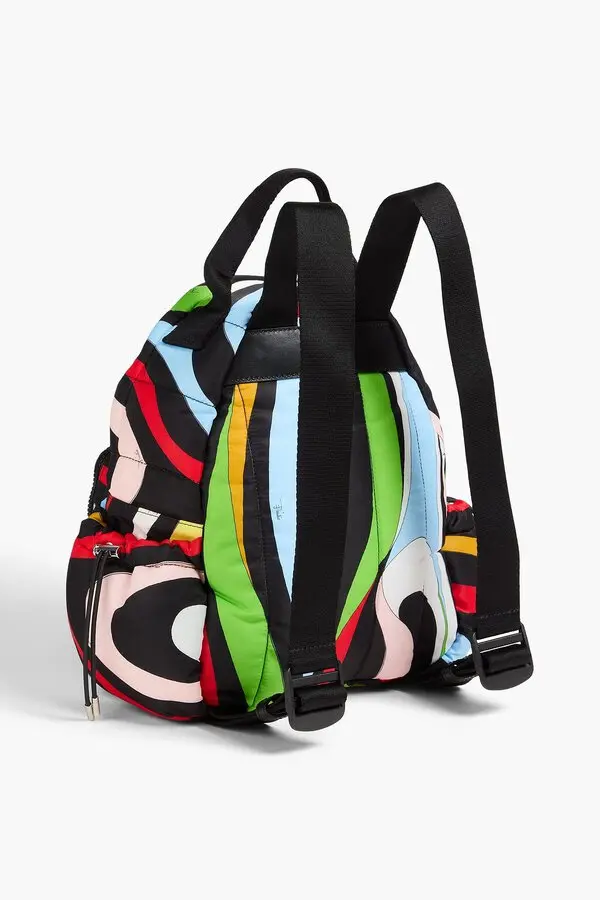 Emilio Pucci Quilted Printed Shell Backpack