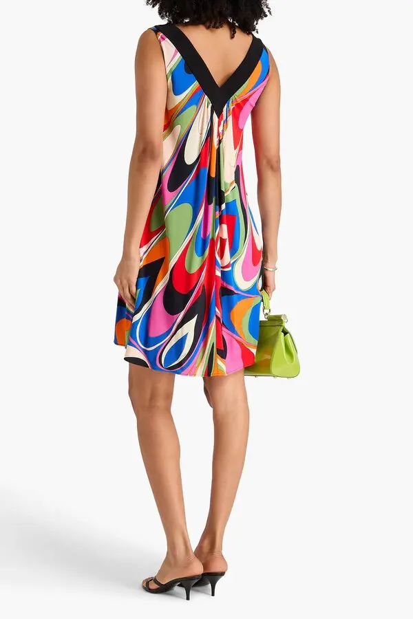 Emilio Pucci Printed Jersey Mini Dress