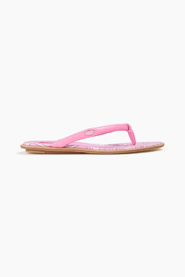 Emilio Pucci Leather Flip Flops