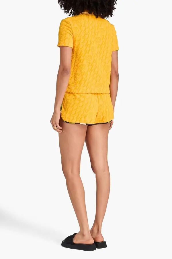 Emilio Pucci Cotton-terry Jacquard Polo Shirt