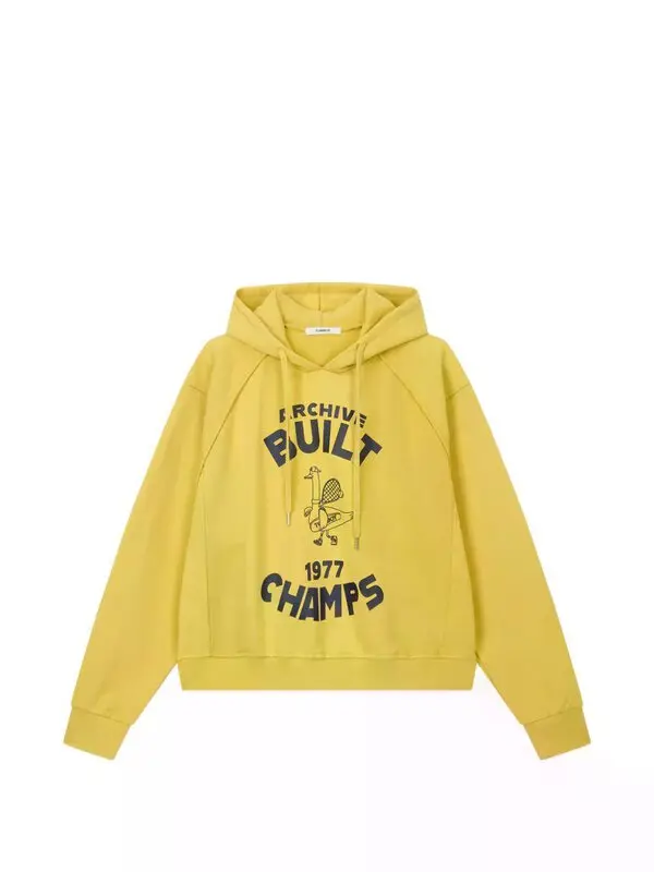 STUDIO TOMBOY Graphic-print Hoodie - Yellow