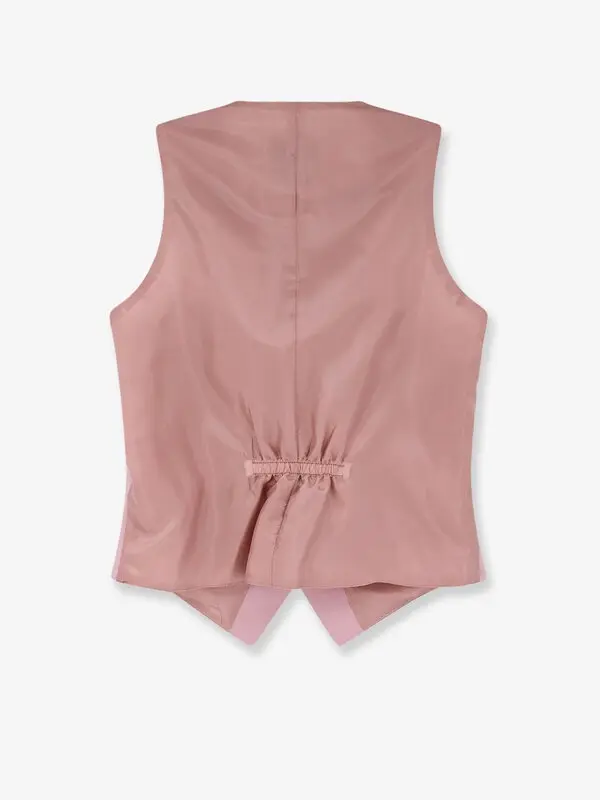 Tagliatore Stretch Virgin Wool Vest - Pink