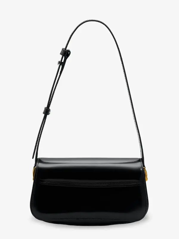 Ami Leather Shoulder Bag With Logo