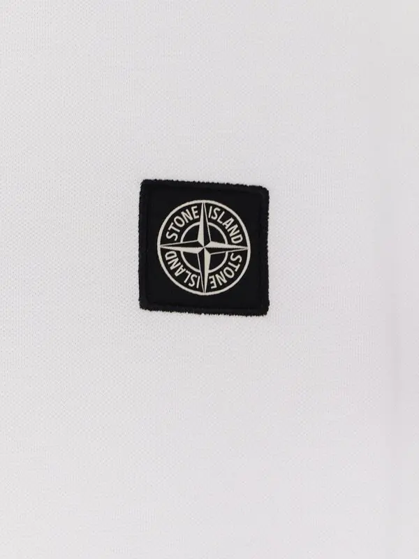 Stone Island Stretch Organic Cotton Polo Shirt - White