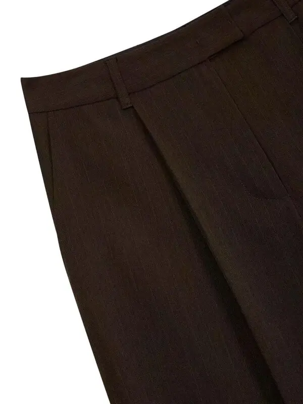 STUDIO TOMBOY Striped Trousers - Brown