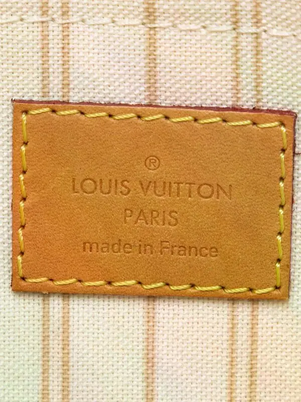 LOUIS VUITTON 2019 Damier Azur Neverfull Mm Pouch - White