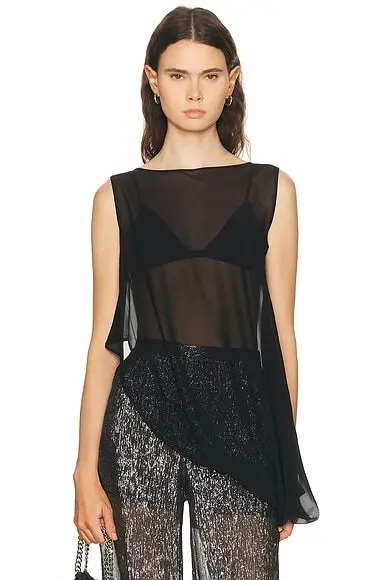 SEV Silk Side Drape Top