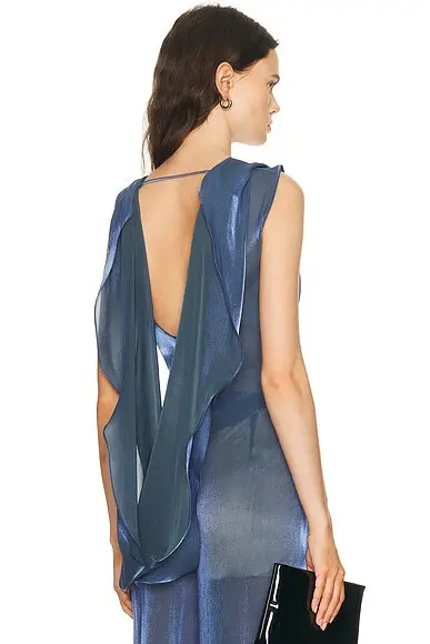 SEV Wrap Drape Top - Navy