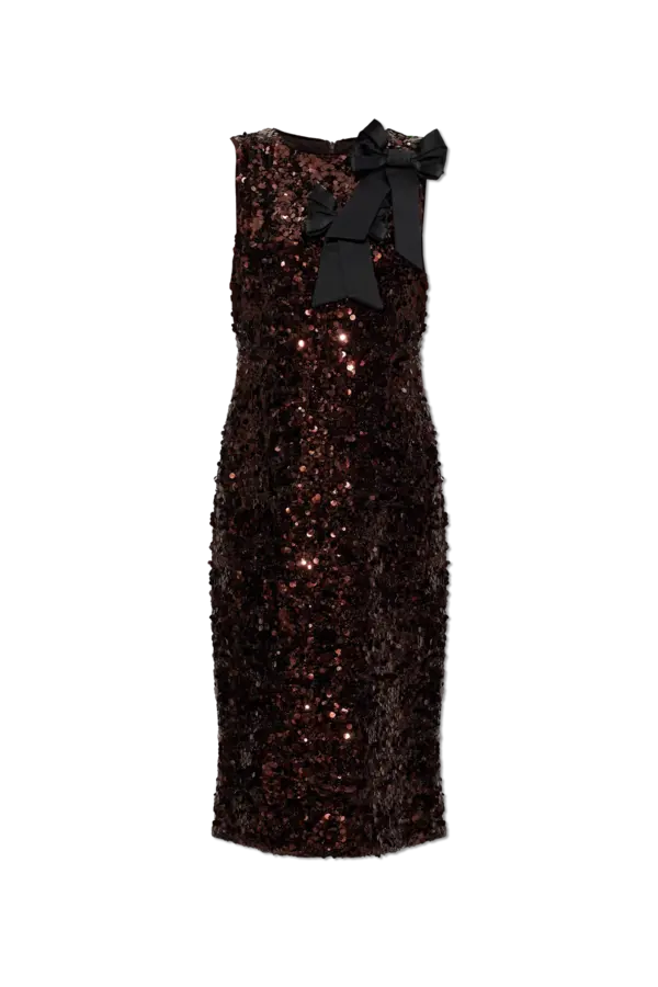 GANNI Sequin Spaghetti Strap Midi Dress
