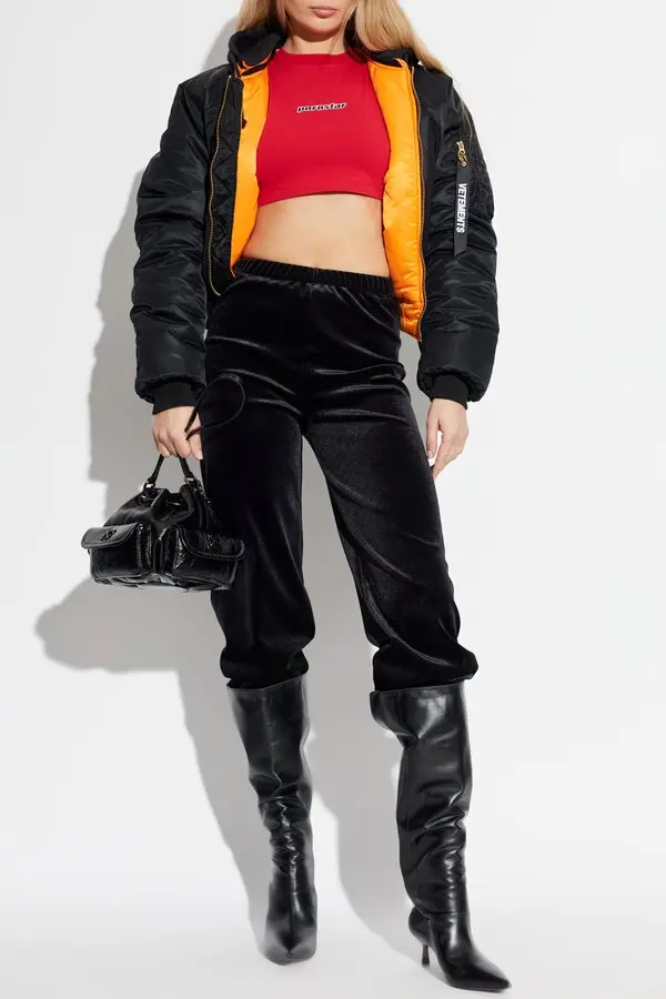 Vetements Printed Cropped T-shirt