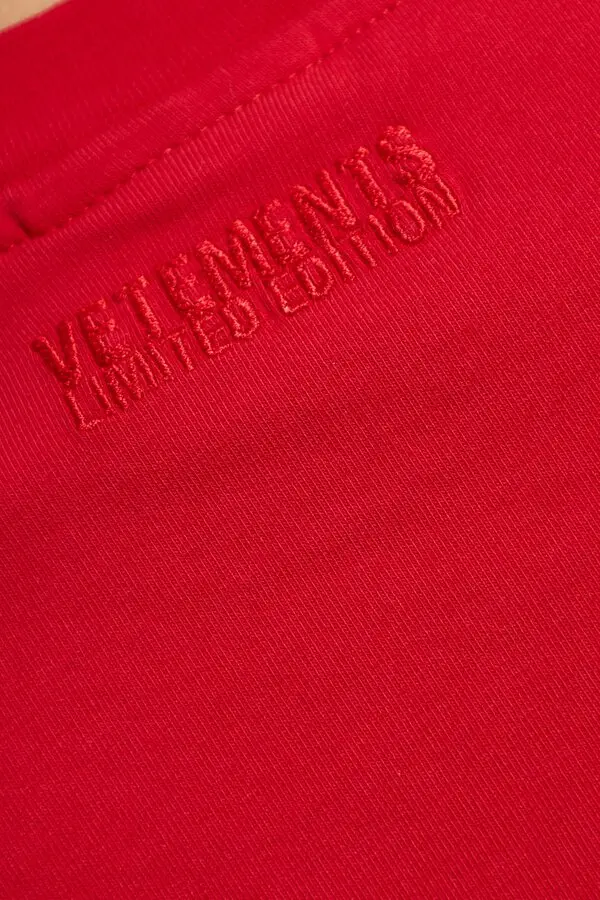 Vetements Printed Cropped T-shirt