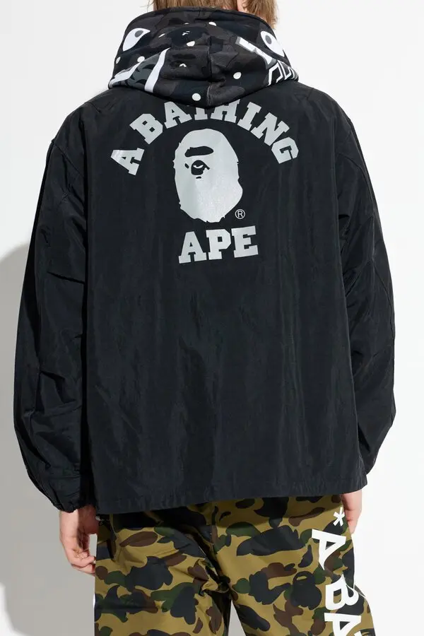 A BATHING APE Logo Jacket - Black