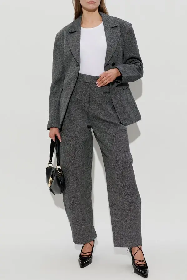 GANNI Wide-leg High-waisted Trousers