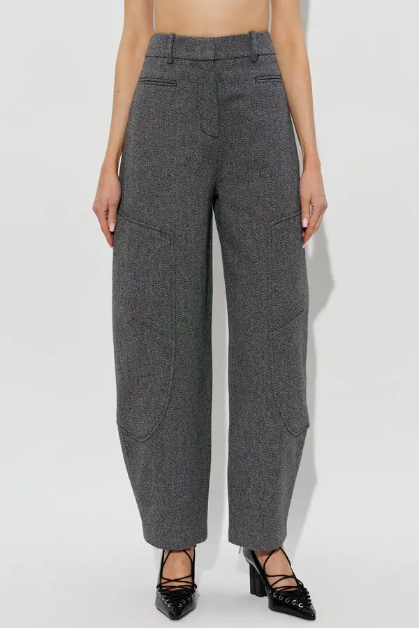 GANNI Wide-leg High-waisted Trousers