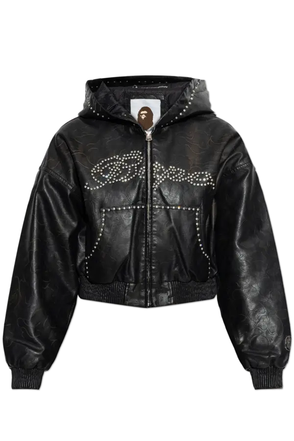 A BATHING APE Insulated Eco-leather Jacket