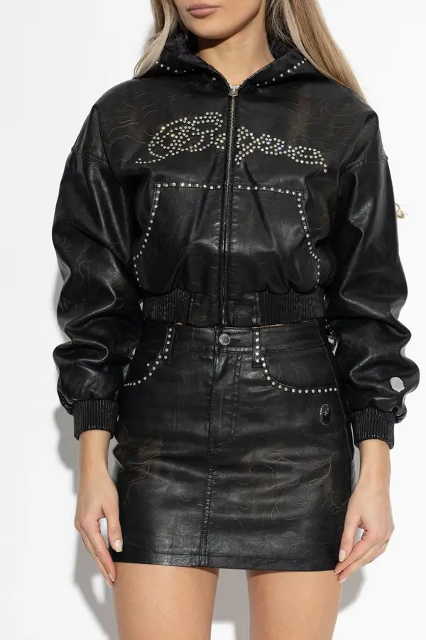 A BATHING APE Insulated Eco-leather Jacket