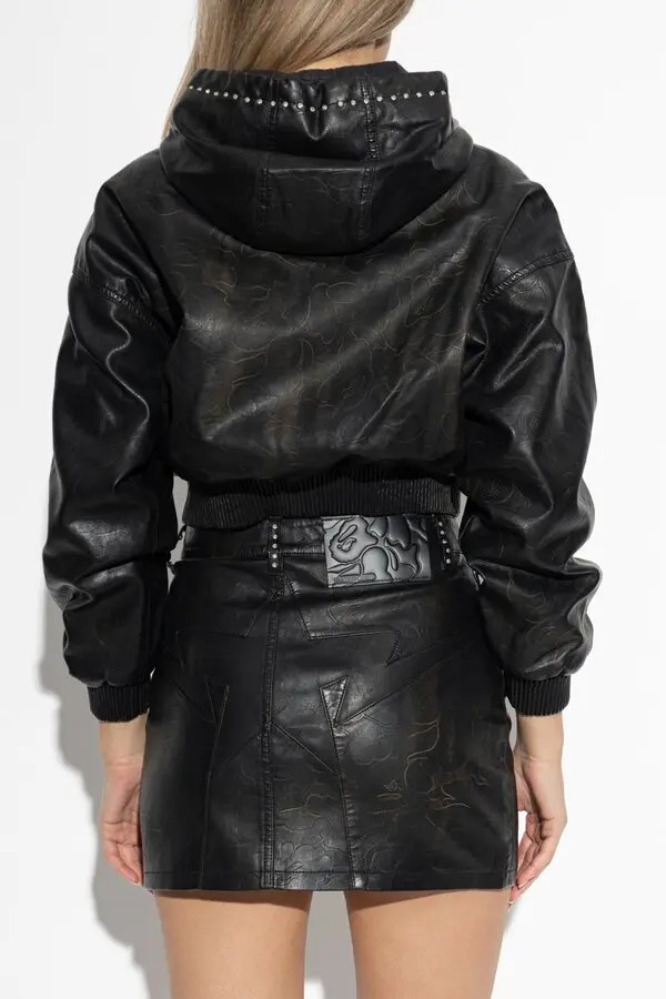 A BATHING APE Insulated Eco-leather Jacket