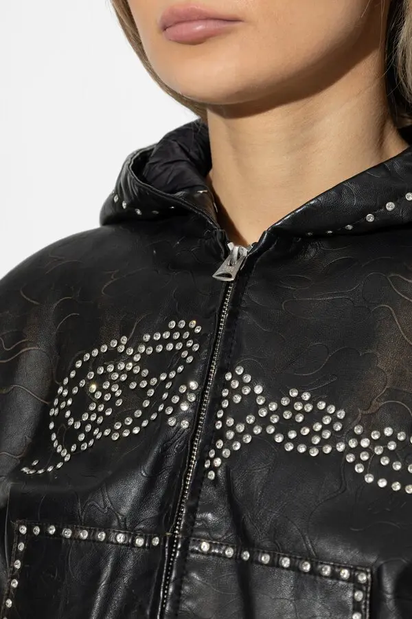 A BATHING APE Insulated Eco-leather Jacket