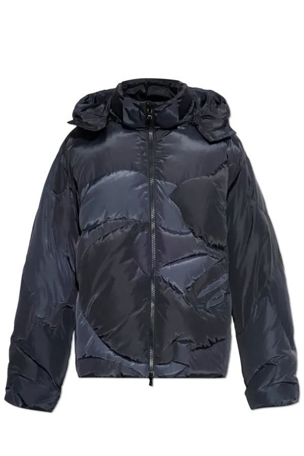 A BATHING APE Quilted Down Jacket With Detachable Hood