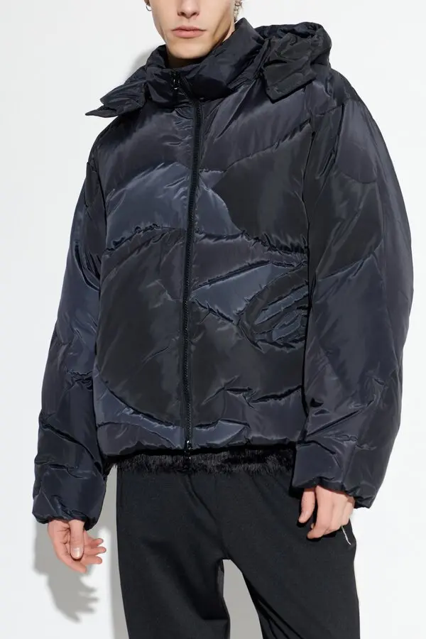 A BATHING APE Quilted Down Jacket With Detachable Hood