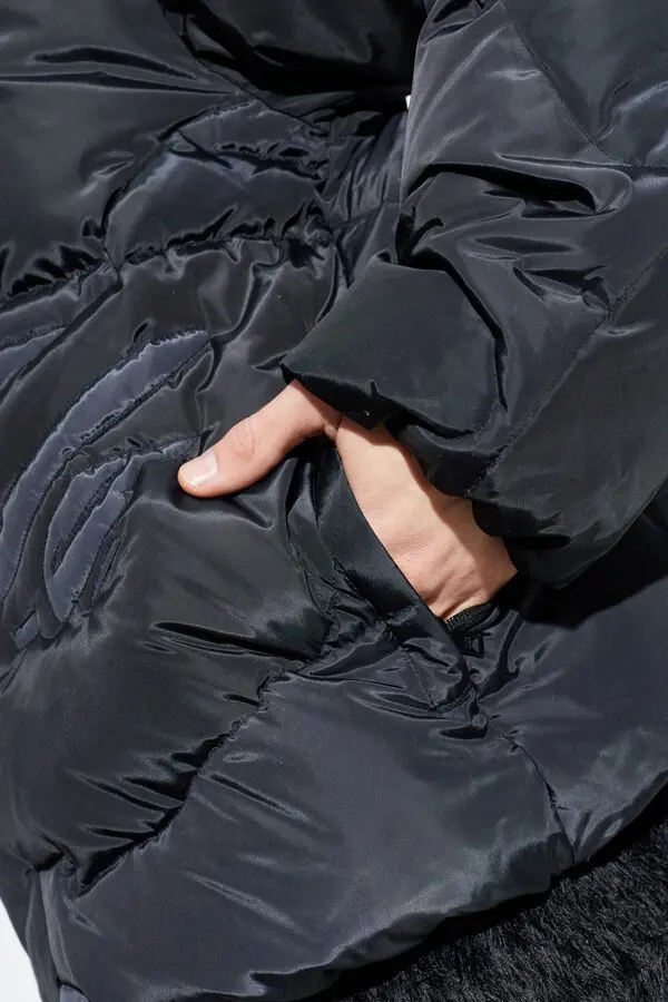 A BATHING APE Quilted Down Jacket With Detachable Hood