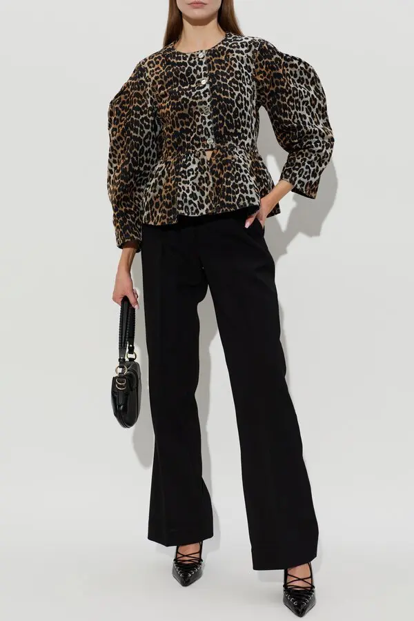 GANNI Creased Trousers With Belt