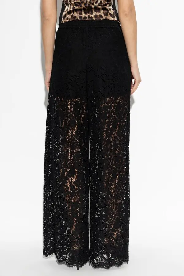Dolce & Gabbana Lace Wide-leg Trousers