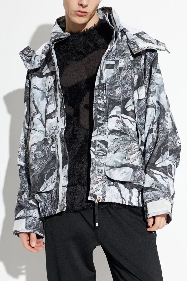A BATHING APE Jacket With Detachable Hood - White