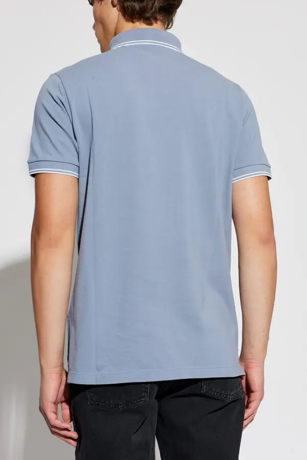 Stone Island Polo With Logo Patch - Blue