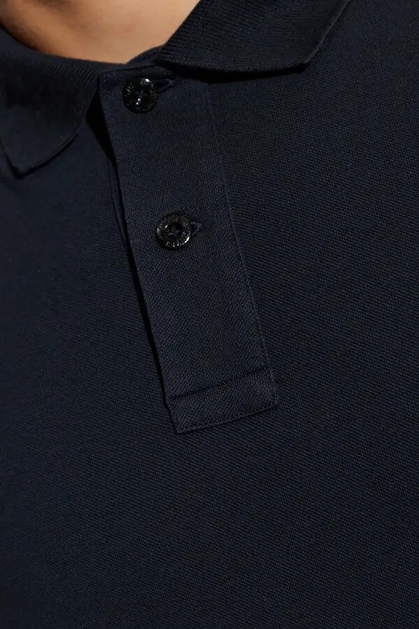 Stone Island Polo With Logo Patch - Black