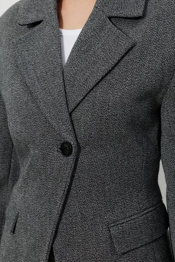 GANNI Blazer With Pockets - Grey
