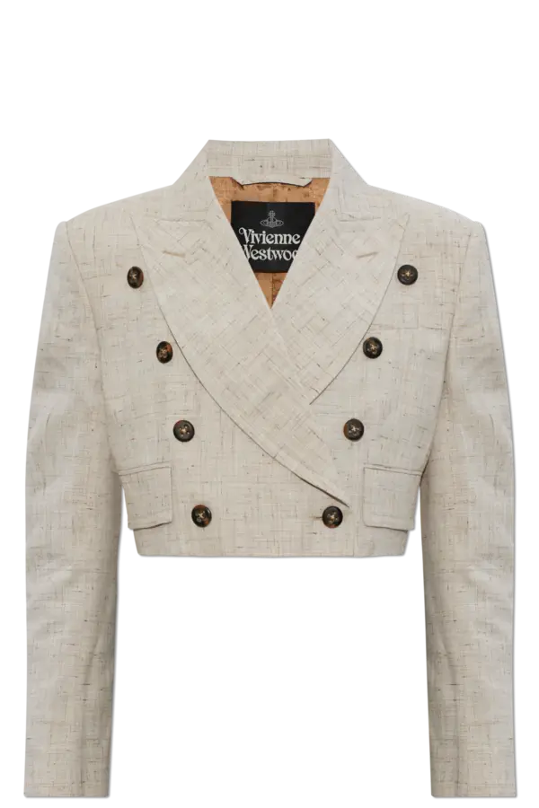 VIVIENNE WESTWOOD Short Double-breasted Blazer - Grey