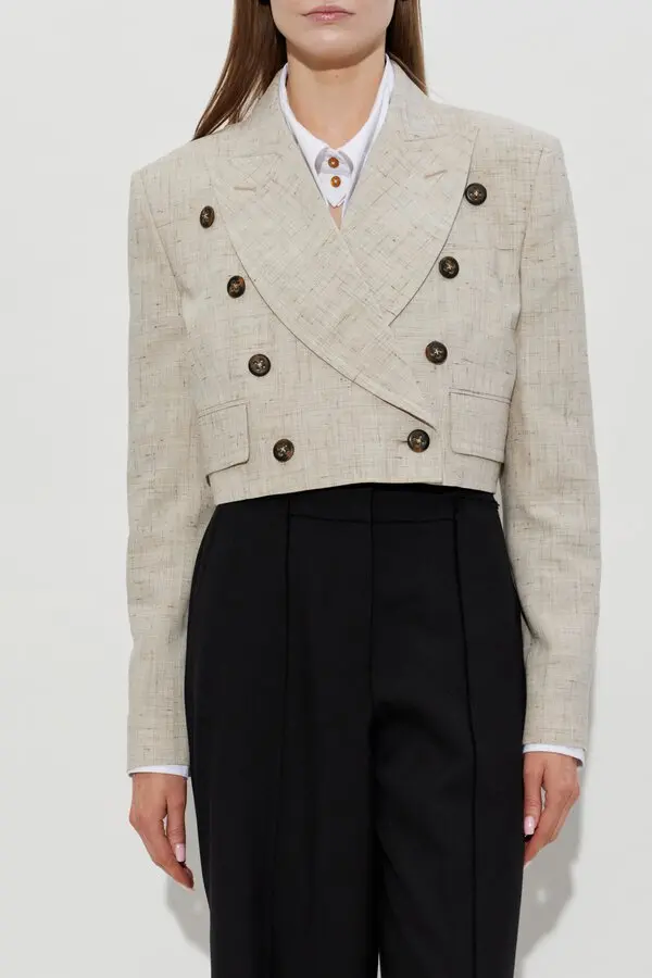 VIVIENNE WESTWOOD Short Double-breasted Blazer - Grey