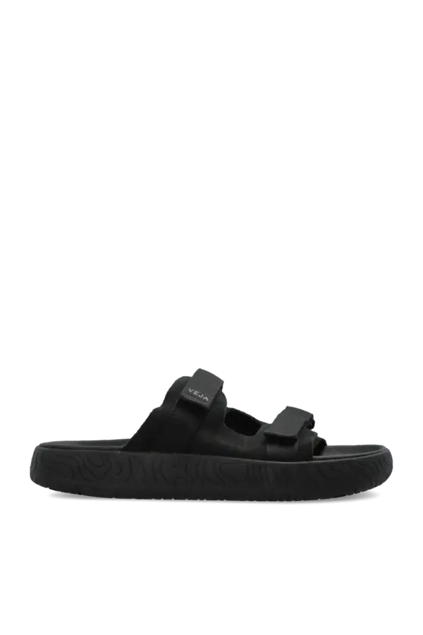 VEJA Arpoador Suede Soft Slides - Black