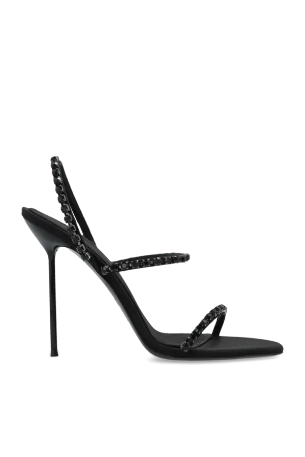 Paris Texas Heeled Sandals With Crystal Embellishments