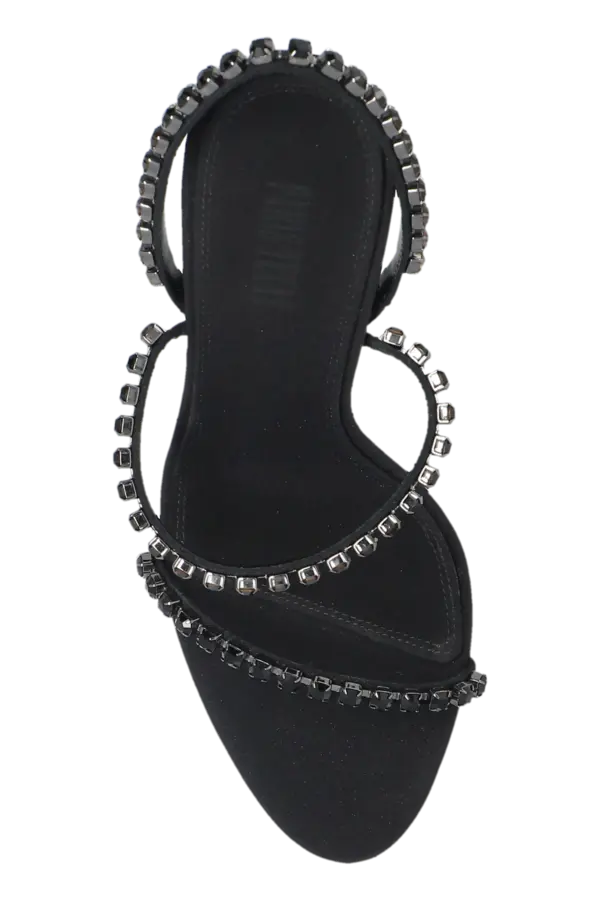 Paris Texas Heeled Sandals With Crystal Embellishments