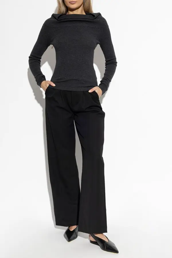 LISA YANG Claudina Fitted Sweater - Grey