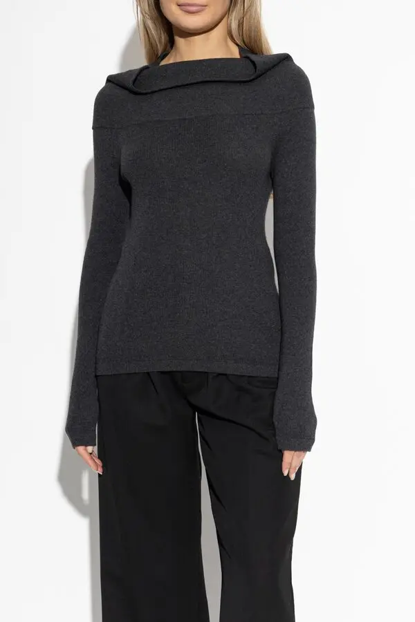 LISA YANG Claudina Fitted Sweater - Grey