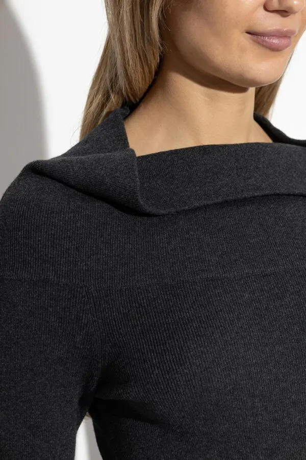 LISA YANG Claudina Fitted Sweater - Grey
