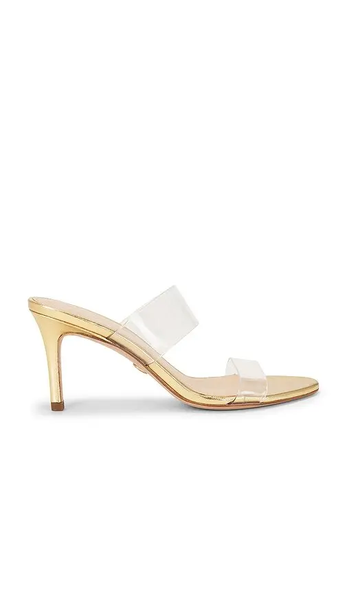 Veronica Beard Asha 75 Sandal - Clear & Pale Gold