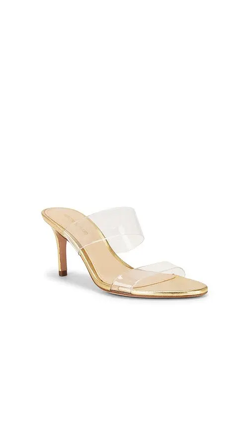 Veronica Beard Asha 75 Sandal - Clear & Pale Gold