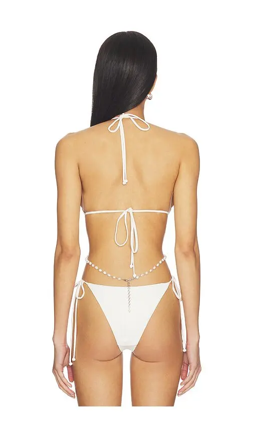 LESLIE AMON Embellished Bikini Top