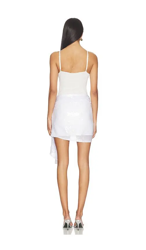 AREA Ballerina Sequin Tank Dress - White