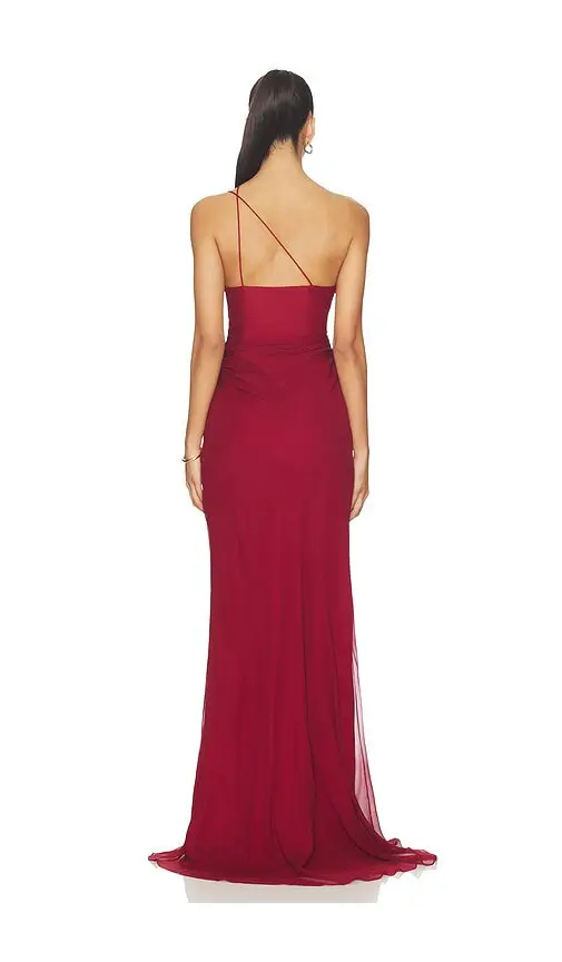 THE SEI Strappy Diaphanous Gown - Brick