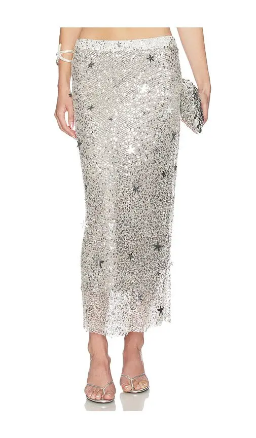 LESLIE AMON Rena Sequin Skirt