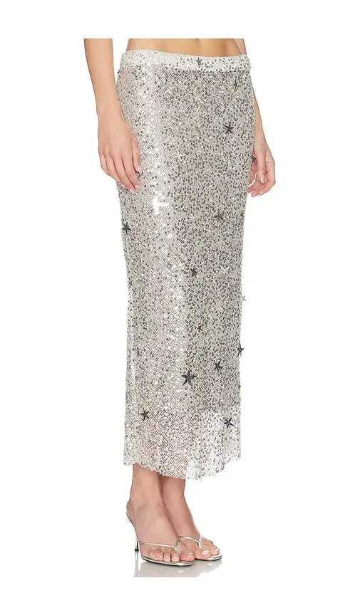 LESLIE AMON Rena Sequin Skirt
