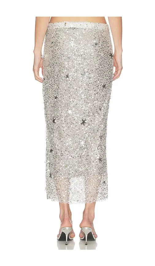 LESLIE AMON Rena Sequin Skirt